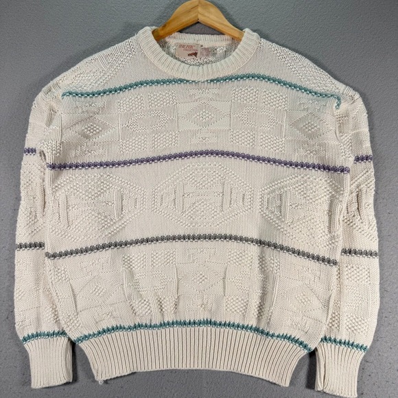 Fox | Shirts | Vintage The Fox Knit Sweater Adult Medium Regular White ...